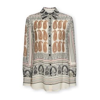 Elena Miro Viskose-Hemd mit Print - - Blouses & Shirts - Damen - Mehrfarbig - 5XL