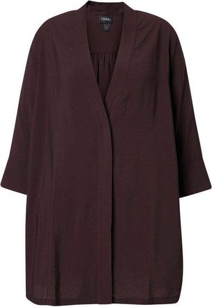 Ulla Popken Sommerjacke Jacke V-Ausschnitt Druckknopf 7/8-Arm