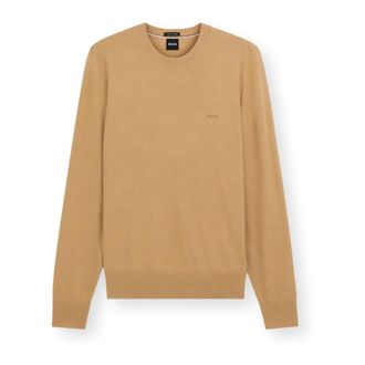 HUGO BOSS Leno Rundhals-Strickpullover - - Knitwear - Herren - Beige - 2XL