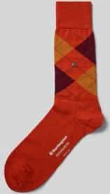 Burlington Socken aus Schurwoll-Mix mit Label-Detail