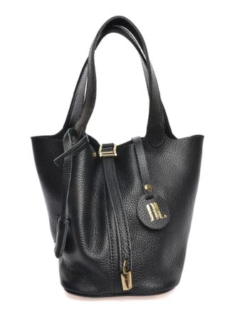 Anna Luchini Schwarz Rindsledertasche