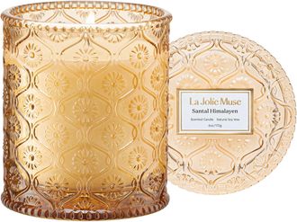 La Jolíe Muse LA JOLIE MUSE Santal Himalayen Kerze, Sandelholz-Duftkerze, Kerzen für Zuhause duftend, 6 oz 40 Stunden brennen, Kerzen Geschenk für Frauen & Männer
