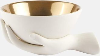 Jonathan Adler Bol Eve en porcelaine plaquée or