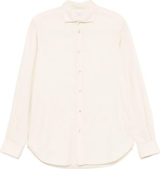 Boglioli Klassisches Flanellhemd - Nude
