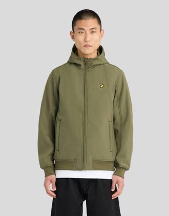 Lyle & Scott veste softshell &agrave; doublure polaire mi-longue en y294 true olive-Gris