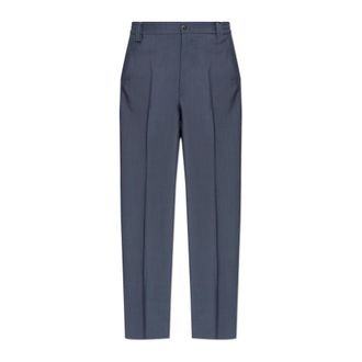 Versace Woll Anzughose mit Falten - - Trousers - Herren - Blau - S