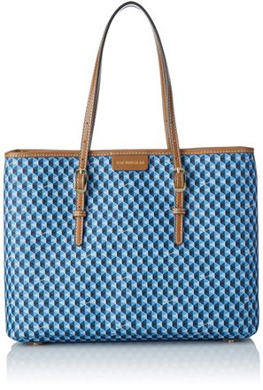 Mac Douglas Everton Paloma Damen-Schultertasche, Blau Diamant Blau Braun, Taille: M /15x26x35 cm (W x H x L)