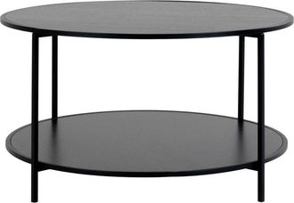 House Nordic House Nordic - Table basse ronde 80x45 cm en m&eacute;tal noir - vitea
