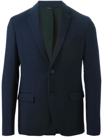 Fendi blazer à design texturé - Bleu