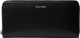 Calvin Klein Damen Webbing Strap Long Zip Around Lv04f1174g Geldb&ouml;rsen, Black (Black)