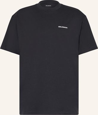 Salomon T-Shirt Chest Logo schwarz