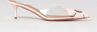 Alaia Bloom Mules mit Blumenmuster aus PVC und Leder mit mittlerem Absatz