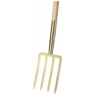 Ideal Spaten Spatengabel mit Stiel gold mit 4 Bajonettzinken - Ideal
