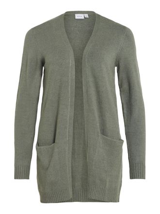 Vila Damen Viril Open L/S Knit Vest - Noos Strickjacke, Laurel Wreath, M EU