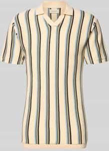 Blend Slim Fit Poloshirt mit V-Ausschnitt Modell AMOS