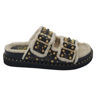 Ash Schwarze Leder Punk Chic Sandalen - - Shoes - Damen - Schwarzk - 37 EU