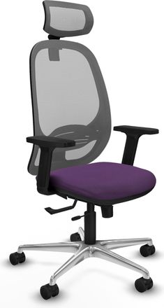 Piqueras y Crespo Stuhl Home Office Cilanco mit 2D-Armen, h&ouml;henverstellbare Lendenwirbelst&uuml;tze und h&ouml;henverstellbares Kopfteil und Neigungsverstellung. Ausgestattet mit