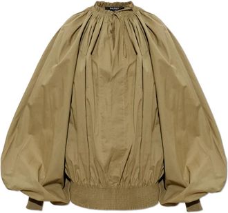 Balmain Femme, Blouses et Chemises, Vert, Taille: 38 FR Blouse en coton