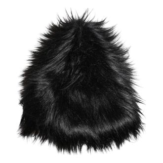 Dolce & Gabbana Femme, Accessoires, Noir, Taille: 58 CM Chapeau Seau en Acrylique Noir &agrave; Fourrure