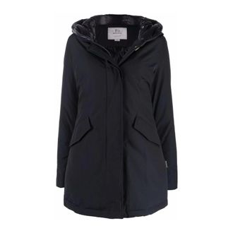 Woolrich Femme, Manteaux, Bleu, Taille: 36 FR Veste Parka &agrave; Capuche