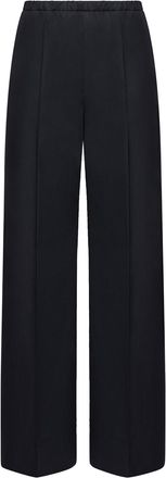 Moncler Moncler Cotton Poplin Trousers, Women, Blue, Size: 38