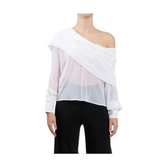 Pinko Fluid Line Blouse 104462-A21F.z04 - - Blouses & Shirts - Damen - Wei&szlig; - S