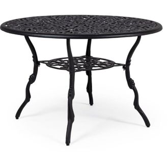 BIZZOTTO Bizzotto - Runder Tisch Victoria aus Aluminium f&uuml;r Garten und Veranda &oslash; 110 cm -Anthrazit