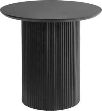 Beliani Beliani - Beistelltisch Schwarz MDF-Platte Metallfu&szlig; &oslash; 50 cm Modernes Design Wohnzimmer