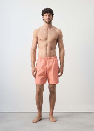 Mango Basic-Badeshorts mit Kordelzug lachs - Herren - XS - MANGO MAN