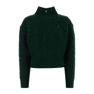 Polo Ralph Lauren Pullover mit Zopfmuster und Rollkragen - - Knitwear - Damen - Gr&uuml;n - XL