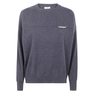 Brunello Cucinelli Damen, Strickwaren, Blau, MGr&ouml;&szlig;e