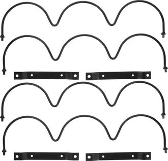 Valiclud 2 St&uuml;ck Kreatives Schmiedeeisernes Weinregal Freistehend F&uuml;r Theke Bar Vorratskammer Schrank Oder Bartheke Schwarz