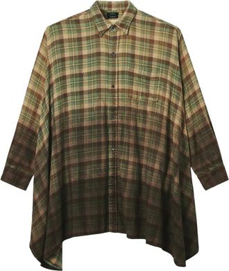 R13 Check-print Distressed-effect Shirt