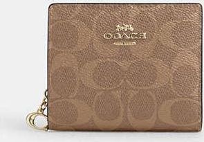 Coach Portemonnaie aus Signature-Canvas mit Druckverschluss