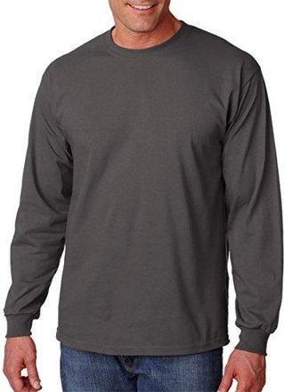 Gildan T-Shirt à manches longues - Homme noir Anthracite Medium