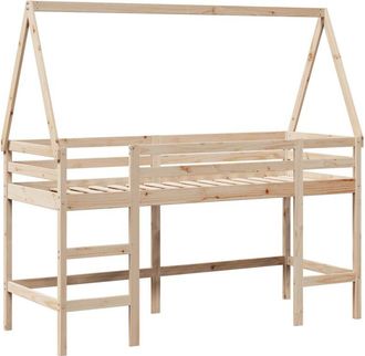vidaXL Vidaxl - Lit superposé avec échelle et toit sans matelas 90x190 cm