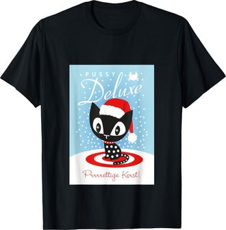 Pussy Deluxe Snowy Santa Cat T-Shirt