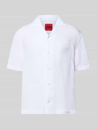 HUGO BOSS Regular Fit Freizeithemd aus reinem Leinen Modell EXOLINO