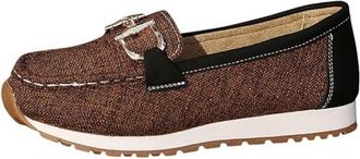 Generic Mocassins pour femme, chaussures orthop&eacute;diques d&eacute;contract&eacute;es et confortables &agrave; enfiler avec soutien de la vo&ucirc;te plantaire, antid&eacute;rapantes, respirantes