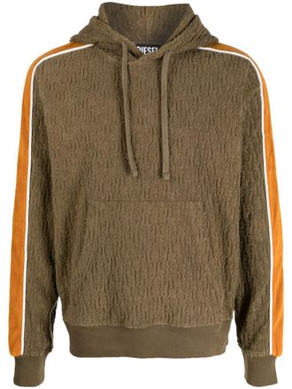 Diesel hoodie &agrave; logo emboss&eacute; - Marron