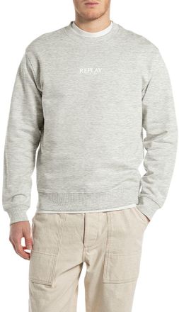 Replay Herren Sweatshirt Regular Fit, Light Grey Melange M05 (Grau), XL