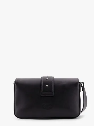 Pinko Womens Leather Shoulder Bag Love One Mini Black