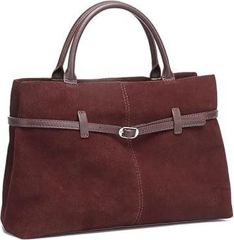 Generic Sac fourre-tout en daim pour femme, grand sac &agrave; bandouli&egrave;re vintage, sac &agrave; main &agrave; bandouli&egrave;re, sac &agrave; main souple, sac &agrave; main Hobo pour le travail et l