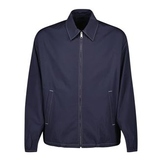 Prada Marineblaue Windbreaker-Jacke - - Jackets - Herren - Blau - M