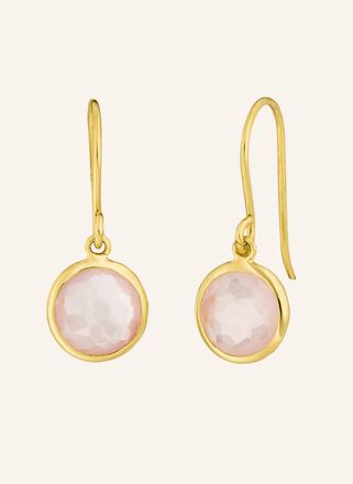 Leaf Ohrh&auml;nger Rosenquarz Aus 14 Karat Gelbgold gold