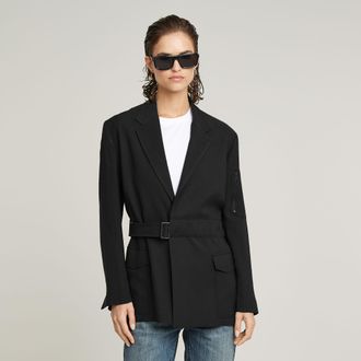 G-Star Belted Blazer - Schwarz - Damen