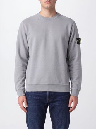Stone Island Rundhals-Sweatshirt aus Baumwolle mit Compass-Logo-Patch