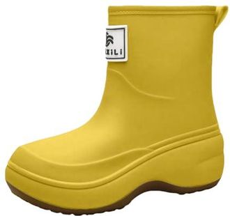 Generic Bottes de pluie en caoutchouc pour femme - Bottes de pluie imperm&eacute;ables - Bottes de pluie pour le jardin, le travail en plein air, la p&ecirc;che, le lavage