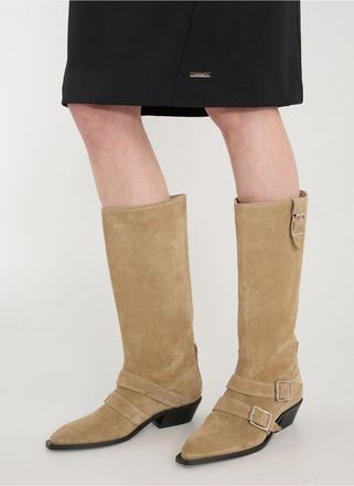 Alohas Bottes Ryder &agrave; talons en cuir daim