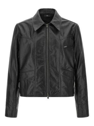 Amiri Blouson En Cuir - Noir